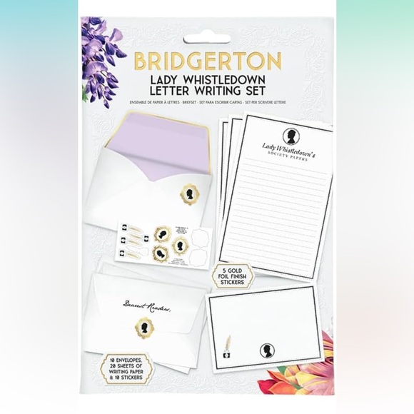 Netflix | Office | Bridgerton Lettering Writing Set Lady Whistledown ...